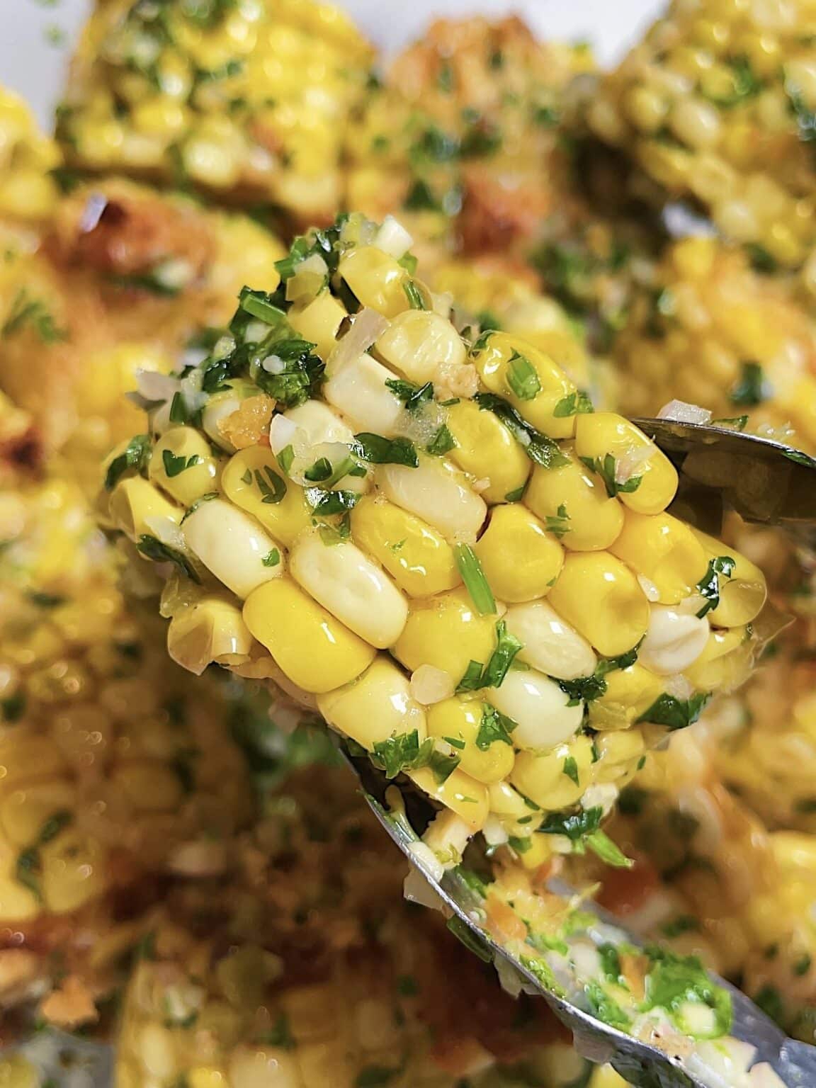 Garlic Herb Parmesan Crusted Corn on the Cob - Carolina Gelen