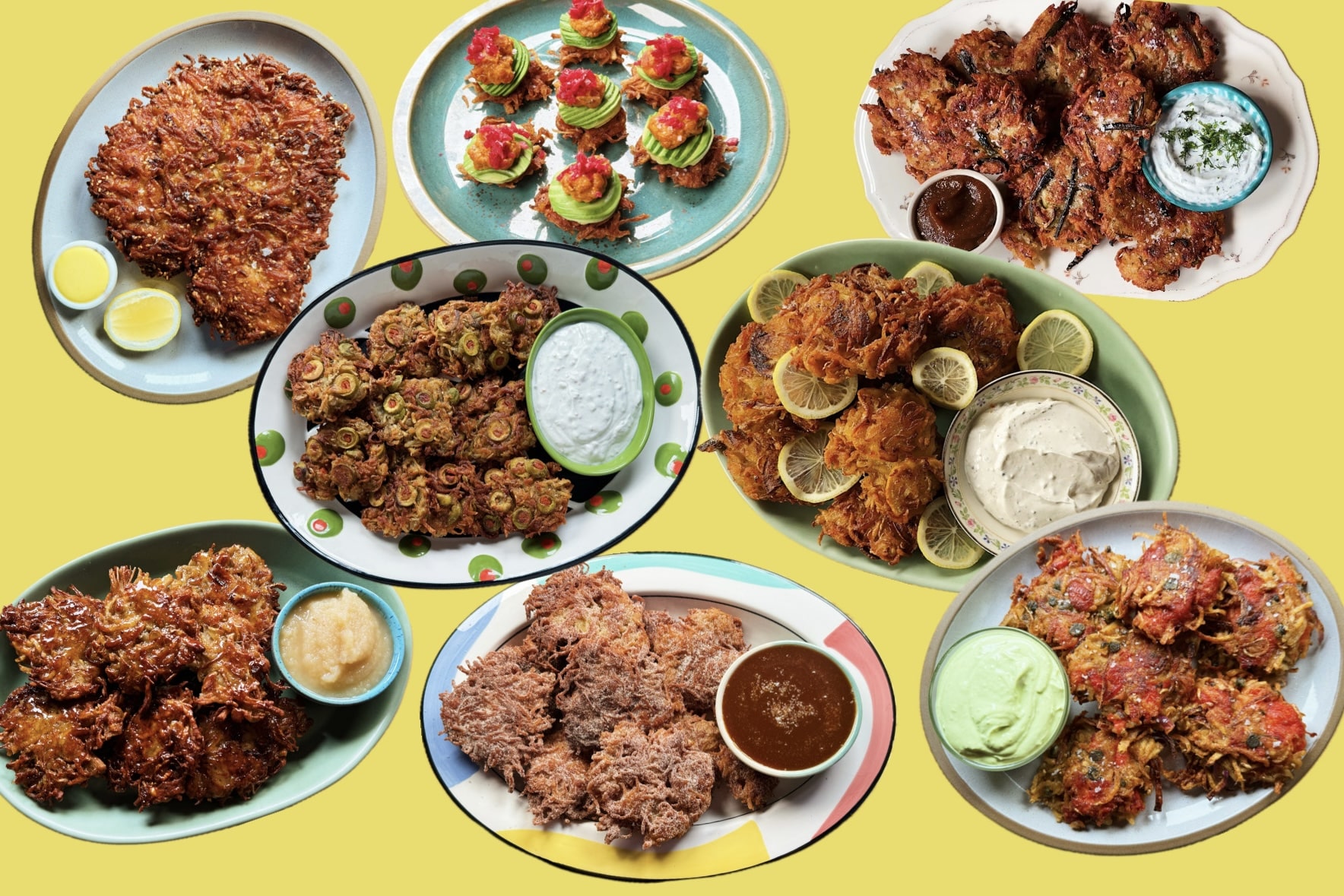 Cinnamon Sugar Noodle Latkes with Salted Caramel Sauce - Carolina Gelen